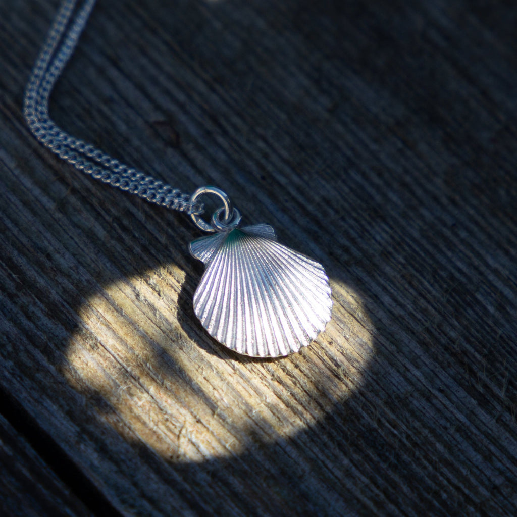 Silver Small Scallop Shell Pendant – Alison Moore Designs