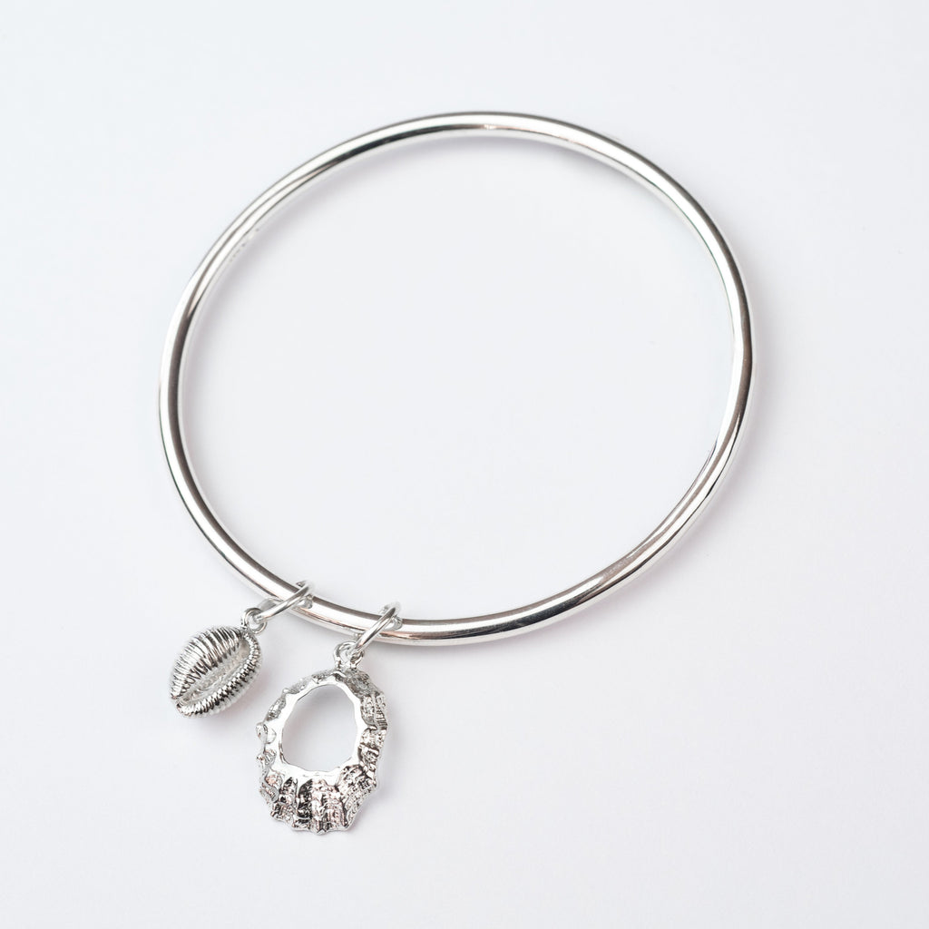 Rockpool Shell Bangle - Limpet and Cowrie – Alison Moore Designs