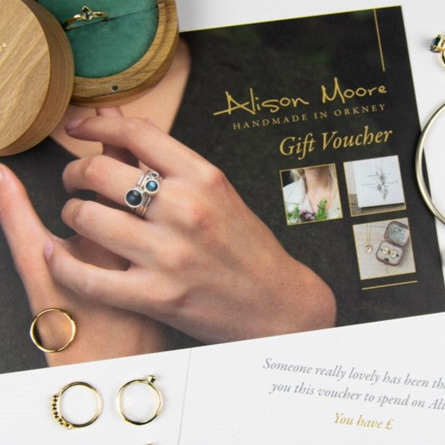 Jewellery Gift Voucher | Physical Gift Card | Alison Moore Designs