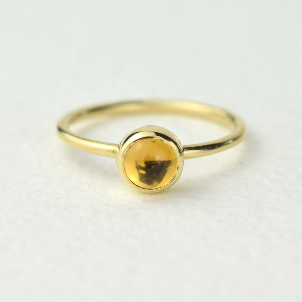 6mm Citrine Solid Gold Stacking Ring – Alison Moore Designs