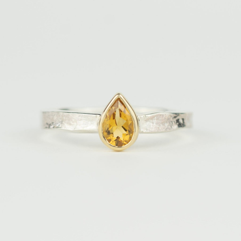 Citrine Teardrop Alice Ring – Alison Moore Designs