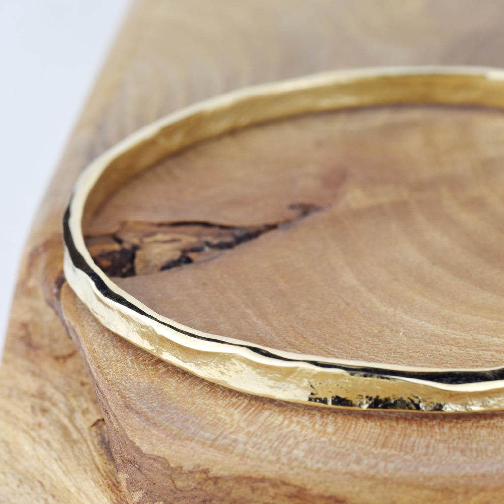 Narrow Gold Storybook Bangle – Alison Moore Designs